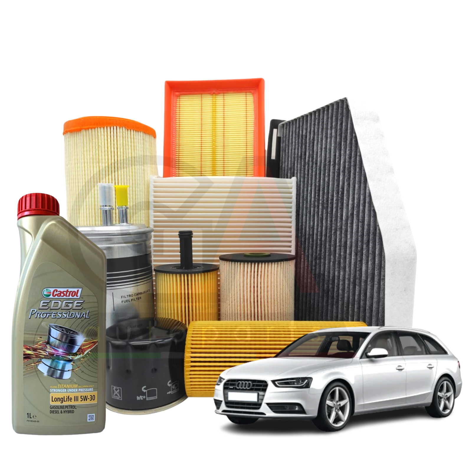 Tagliando Completo Filtri Kit Tagliando Completo Per Audi A4 1.9 TDI ...