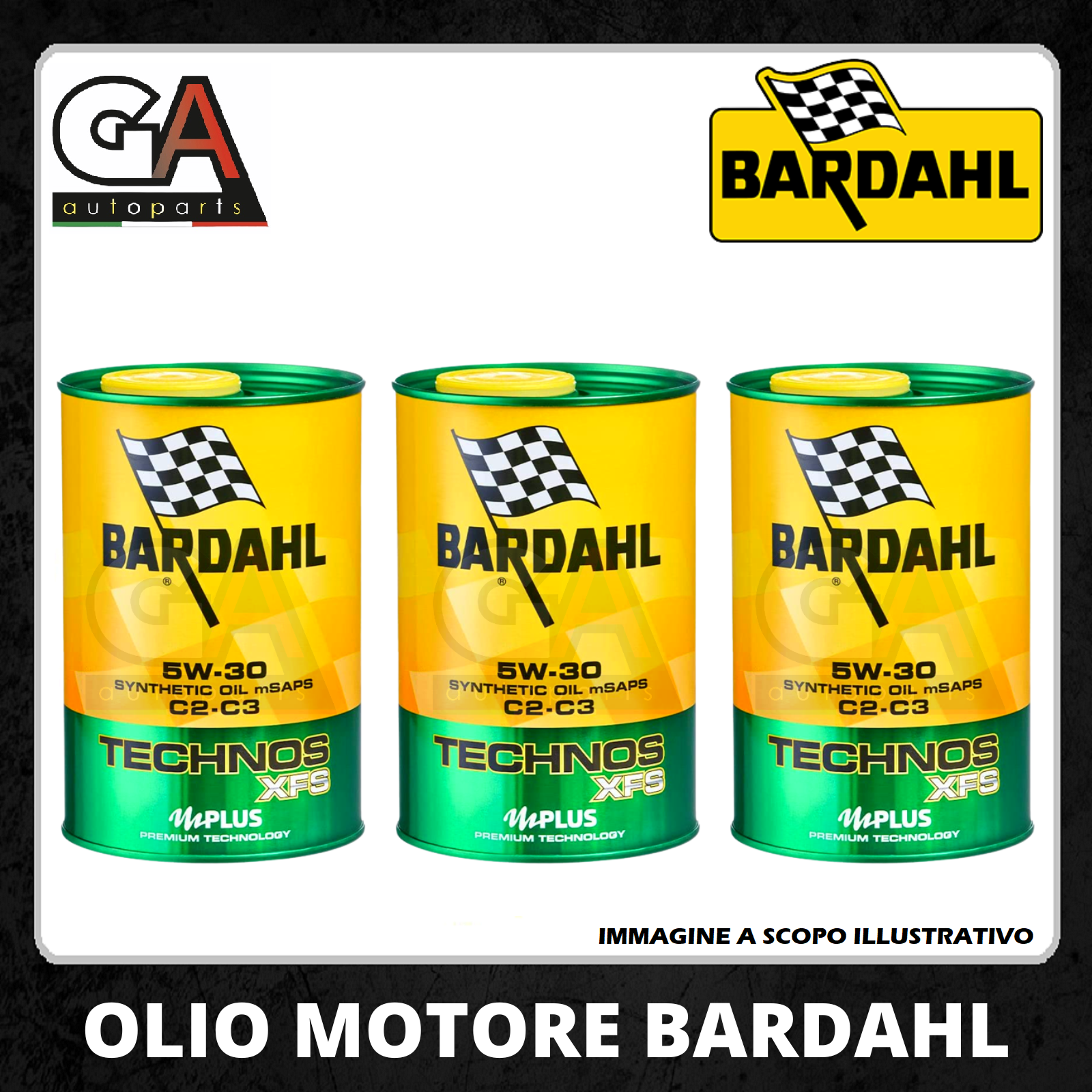 Olio Motore Auto Diesel Benzina Bardahl Technos 5W30 XFS C2 C3 ...